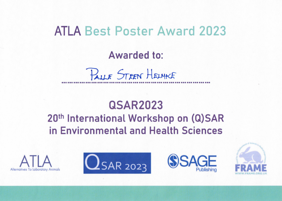 RISK-HUNT3R Best Poster Award at QSAR2023 - RISK-HUNT3R